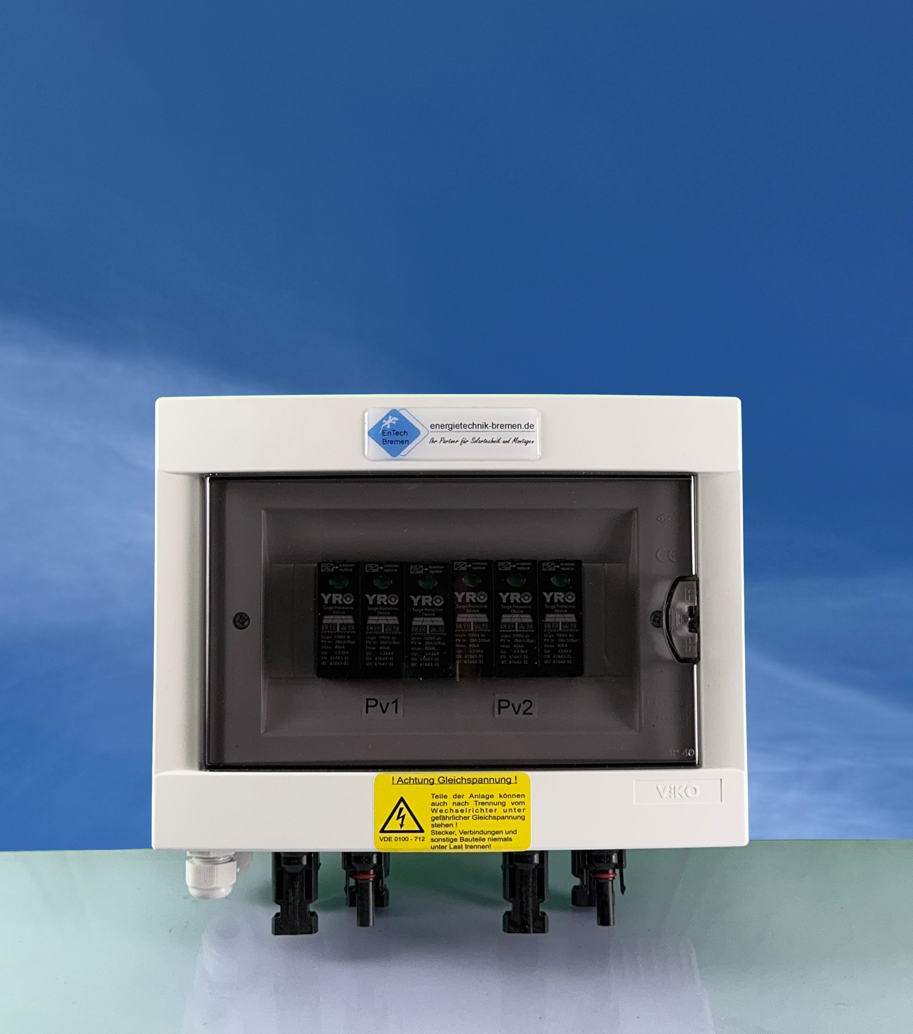 Überspannungsschutz PV Solar GAK 2 String IP40 1000V DC Typ I+II ...